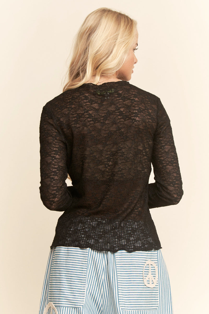 Soft Black Lace Top – Red Door Gifts & Boutique